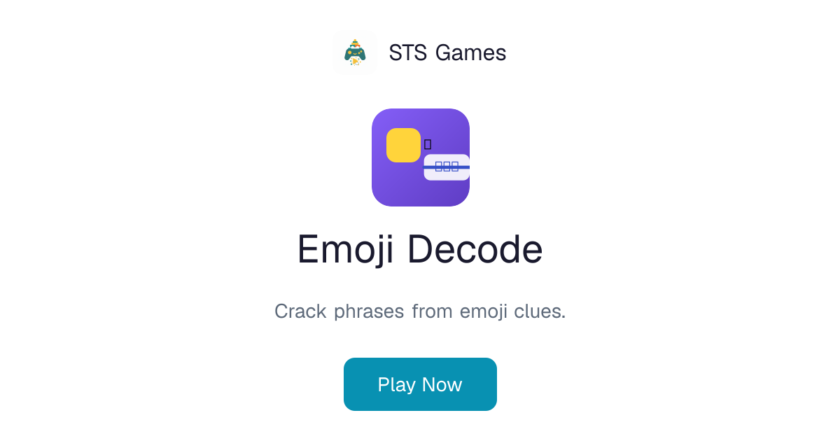 Emoji Decode -- Free Online Word Puzzle Game | STS Games – STS Games